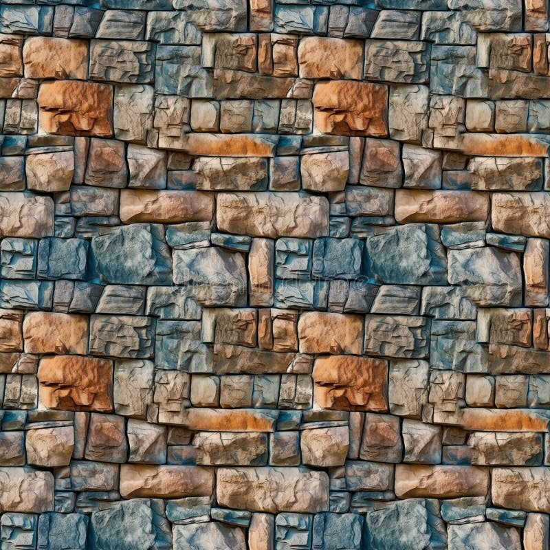 Stone Texture of Wall Seamless Pattern Design. Surface Rock Background ...