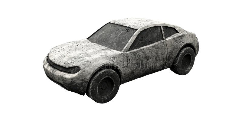 Stone Textured Toy Car Model Isolated on Transparent Background Stock ...