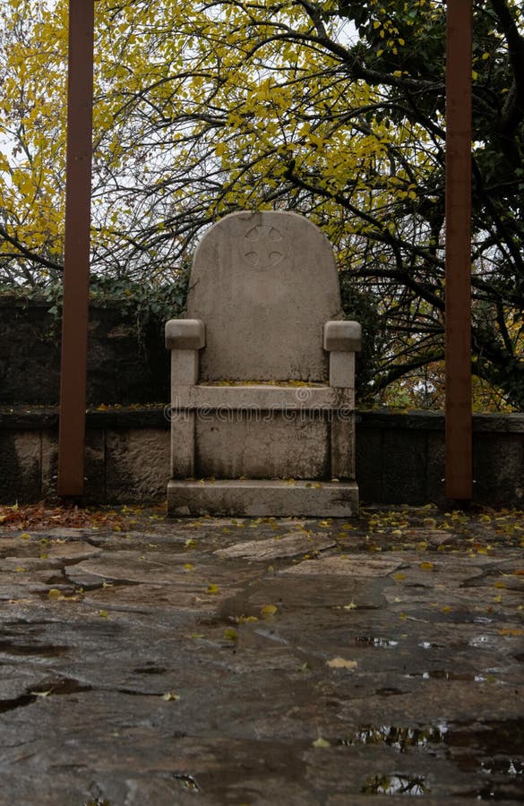 Stone Throne in a Monastery Garden Stock Image - Image of antique ...