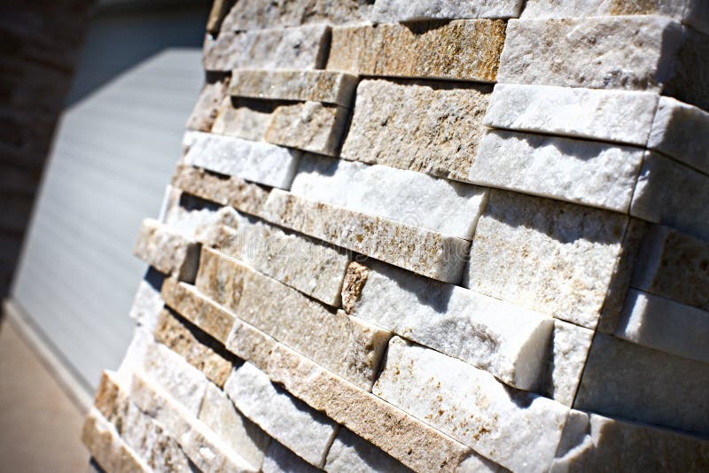 Stone Tile Blocks Close Up for a Pillar Stock Photo - Image of home ...