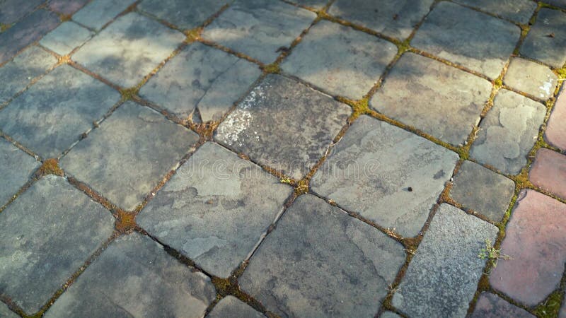 Stone Tiles Pattern, Background Texture, Close-up Slow Panoramic Motion ...