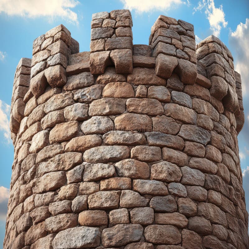 A Stone Tower Featuring a Clock Atop Its Structure Stands Prominently ...
