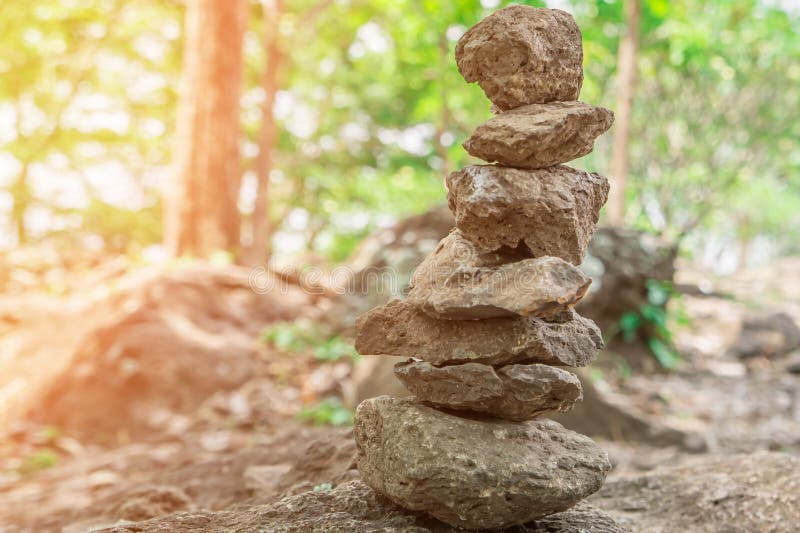 Stone tower in a forest stock photo. Image of tower, relaxation - 92180424