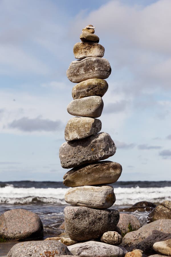 Stone tower stock photo. Image of arrangement, relexation - 123995930