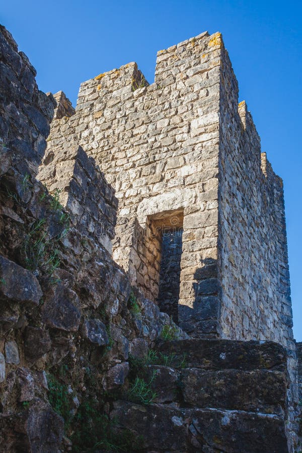 Stone Tower and Wall of an Castle Stock Image - Image of picturesque ...