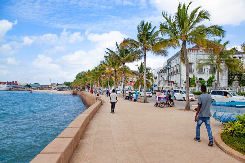 STONE TOWN, ZANZIBAR -JANUARY 06, 2023: Stone Town Waterfront Editorial ...