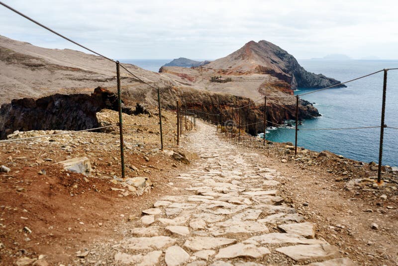 Stone Trail in Mountain Trekking and Hiking Path Stock Image - Image of ...