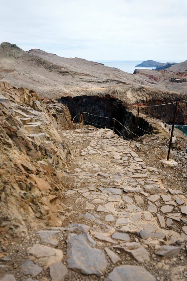 Stone Trail in Mountain Trekking and Hiking Path Stock Image - Image of ...