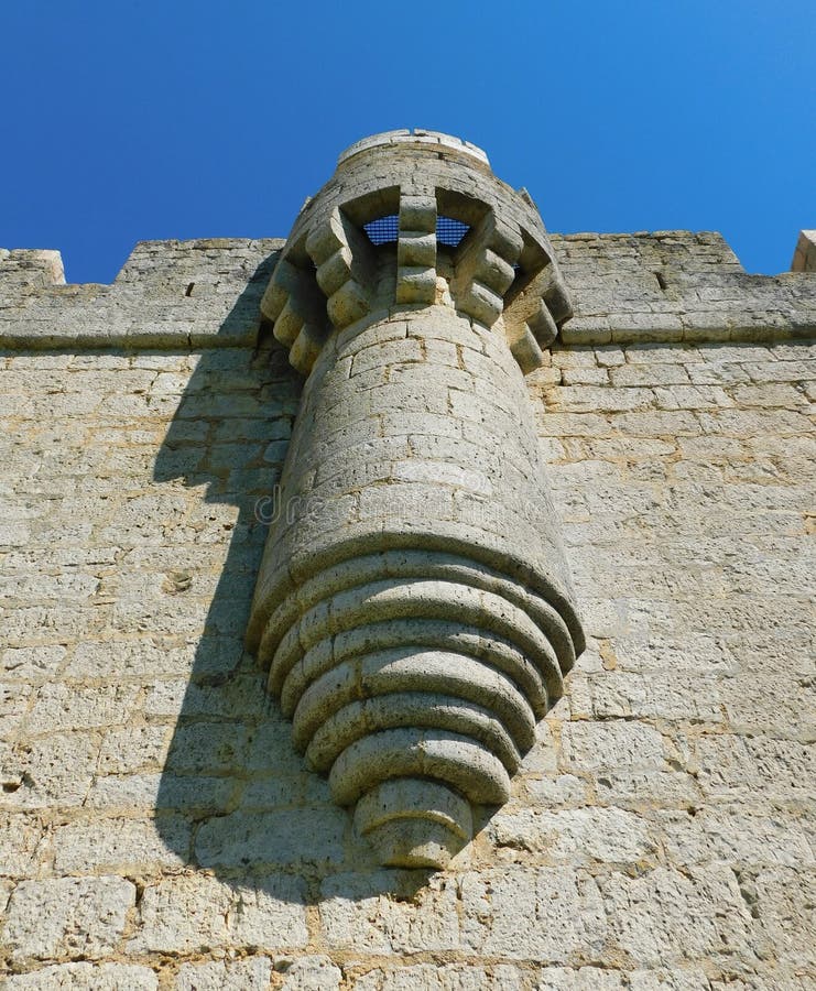 Medieval Stone Castle of Villalonso in Spain Stock Image - Image of ...