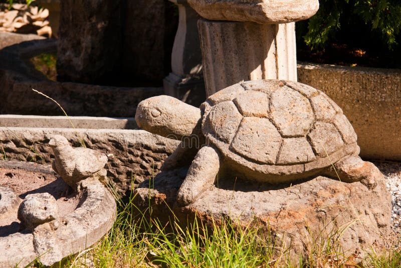 Stone Turtle in the garden stock image. Image of garden - 38203495