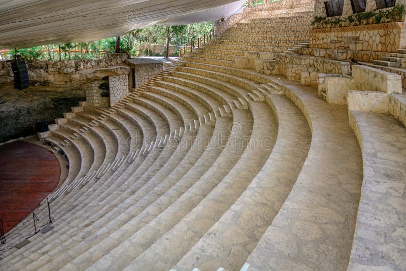 Stone Underground Amphitheater Made by Modern Craftsmen Stock Image ...