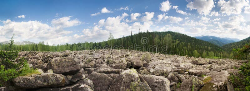 Stone valley in mountains stock image. Image of scene - 5476227