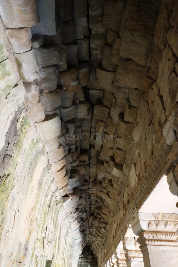 Stone Vault of an Old Building. Ancient Stonework Stock Photo - Image ...