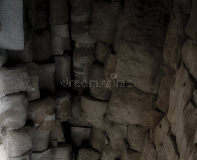 Stone Vault of an Old Building. Ancient Stonework Stock Photo - Image ...