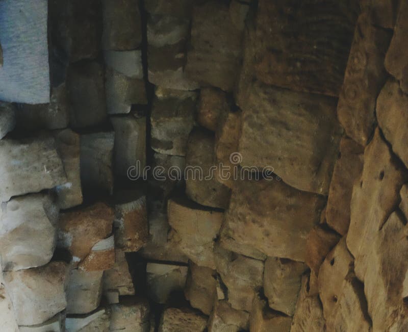 Stone Vault of an Old Building. Ancient Stonework Stock Photo - Image ...