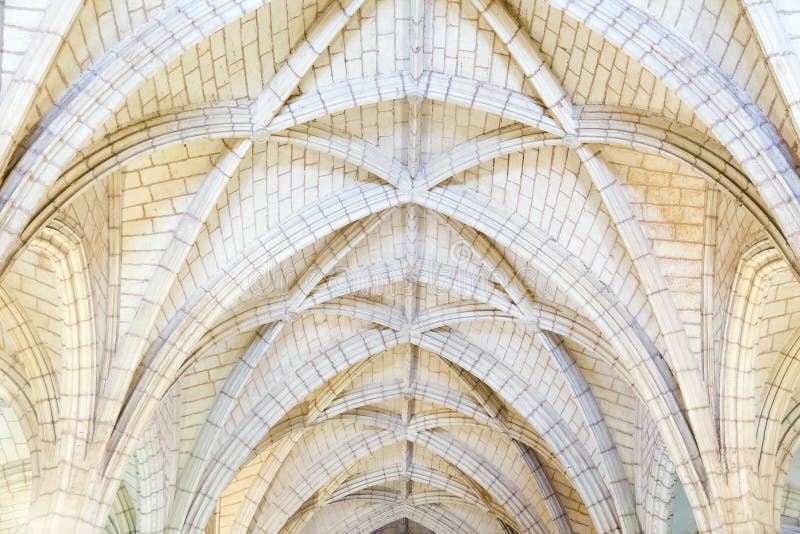 Stone Vault of the Temple from Below. Stock Image - Image of building ...