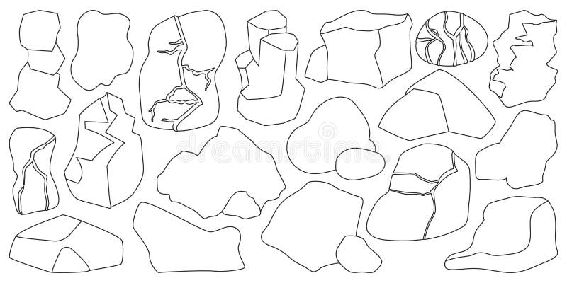 Cracked Rock Background Outline Stock Illustrations – 194 Cracked Rock ...