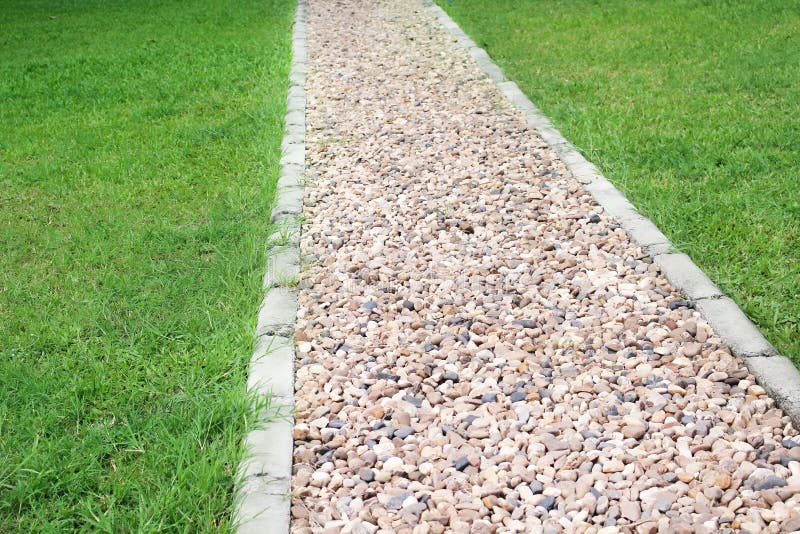 Stone Walkway Background with Green Grass , Outdoor Nature Patterns ...