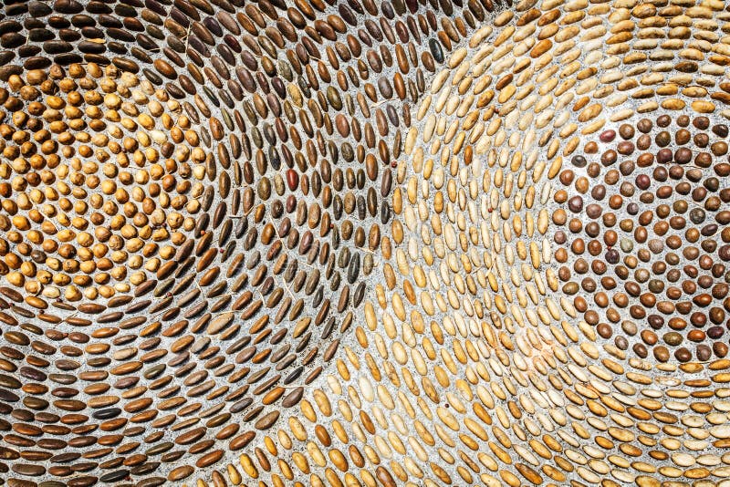 Stone Walkway Background or Texture with Colorful Pebbles Stock Photo ...