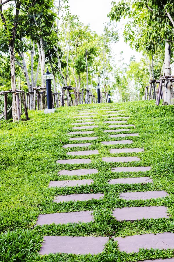 Stone walkway in the park stock image. Image of light - 92040895