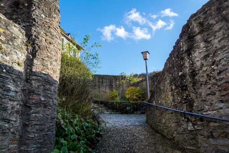 Stone Walkway stock photo. Image of autumn, castle, path - 91547850