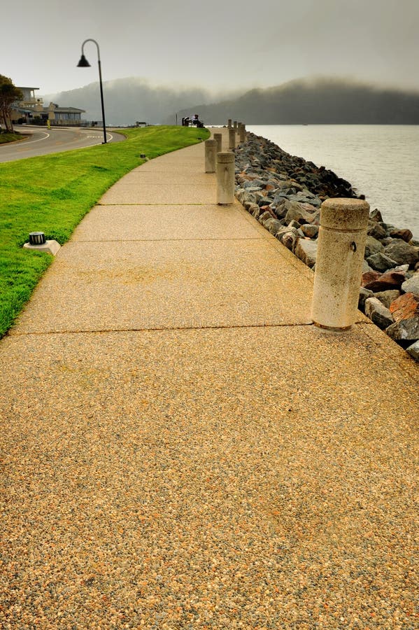 Stone Walkway by the San Francisco Bay Stock Photo - Image of travel ...