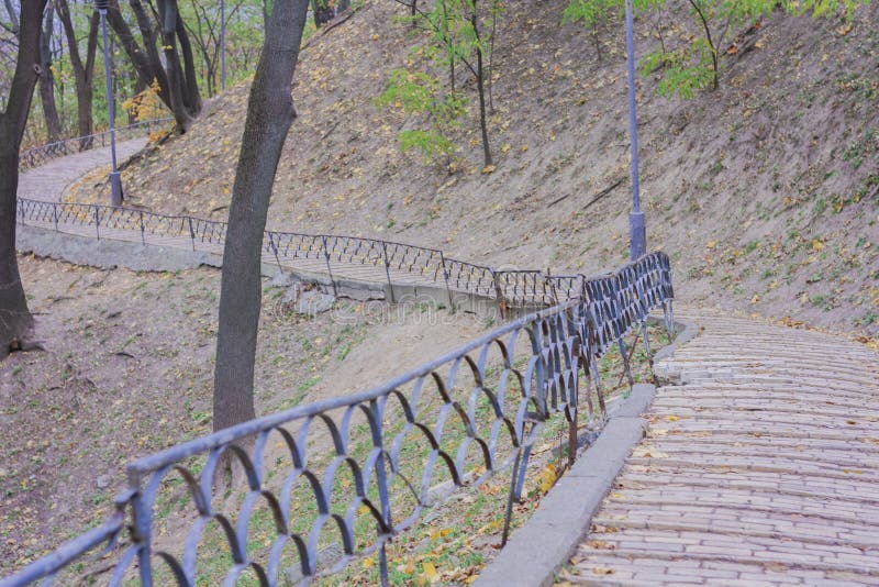 Stone Walkway Track in the Park Stock Image - Image of forest, public ...