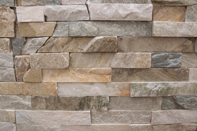 Stone Wall of the Acient Castle with Small Bricks Stock Photo - Image ...