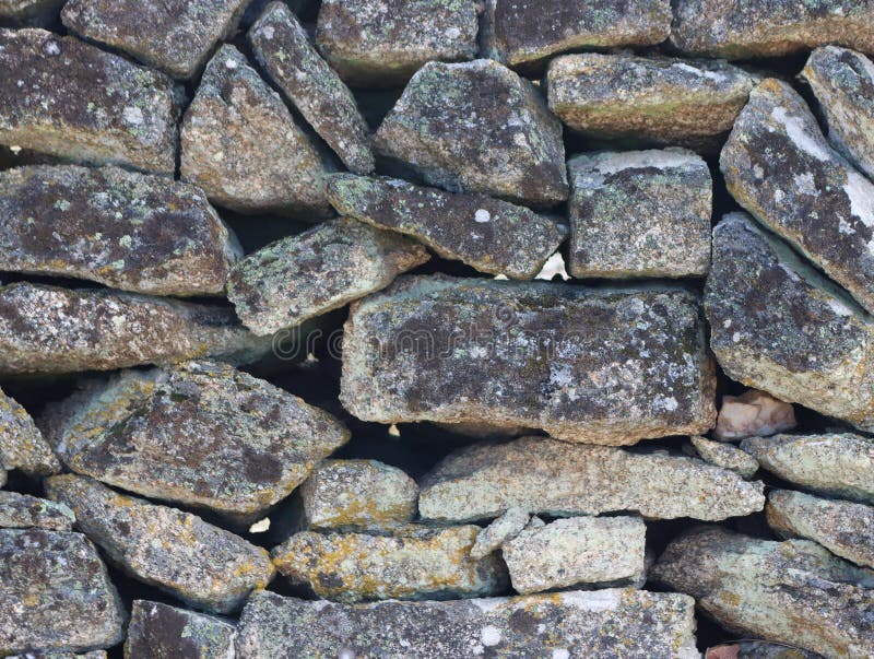 Stone Wall Amazing Old Handcrafted Natural Construction Stock Image ...