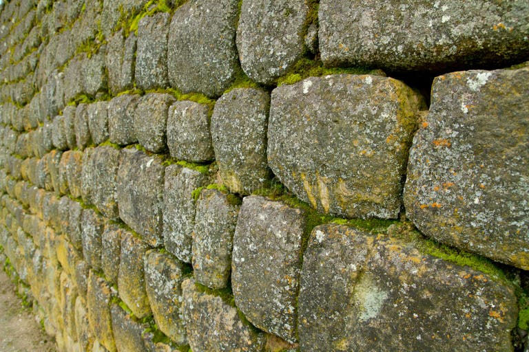 Stone Wall in Ancient Ruins, Ecuador Ingapirca Stock Image - Image of ...