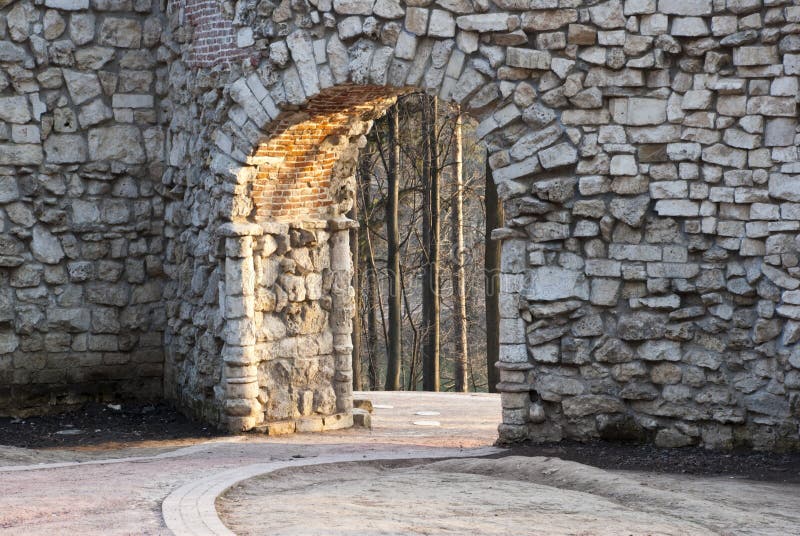Stone wall with an arch stock photo. Image of arch, countries - 22903076