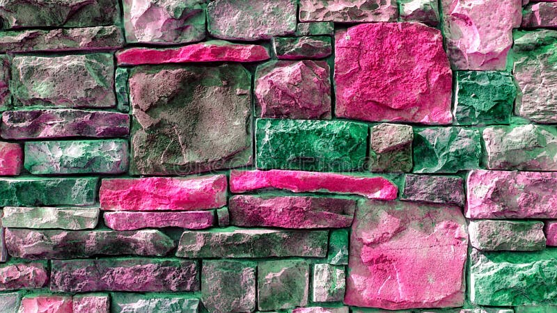 Coloured Stone wall stock illustration. Illustration of architecture ...