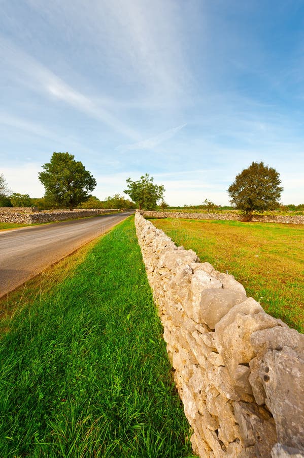 Stone Wall stock image. Image of french, green, europe - 53116103