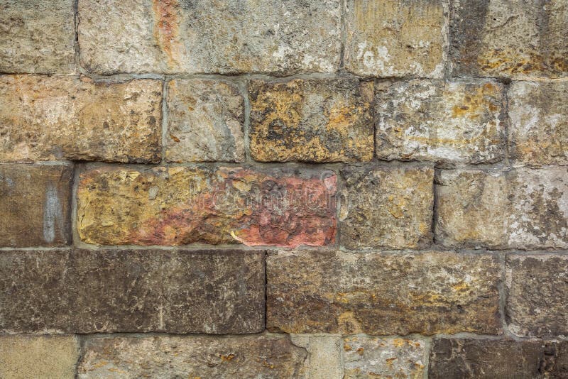 Stone Wall Background Wall Made of Cavern Rock Stock Photo - Image of ...