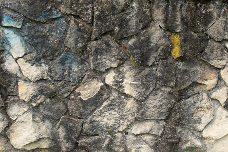 Stone Wall Background. Texture of Large Stones Stock Photo - Image of ...