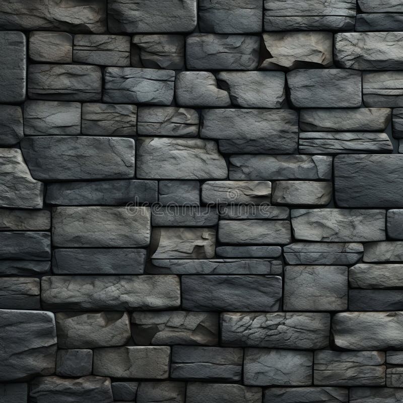 Medieval Stacked Stone Texture: Hyper-realistic 3d Image with Dark ...
