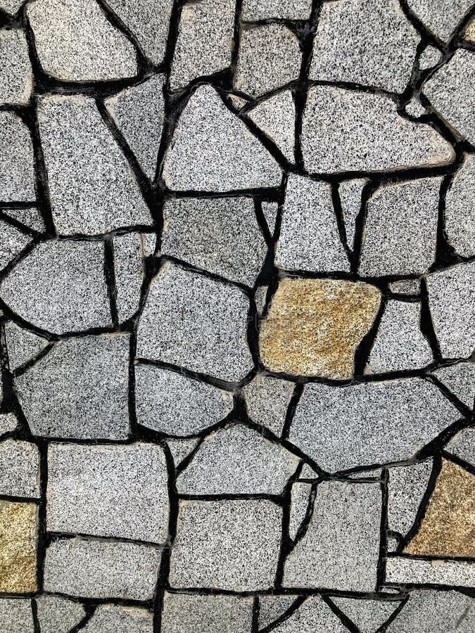 Stone Wall with Black Veins. Texture Stock Image - Image of granite ...