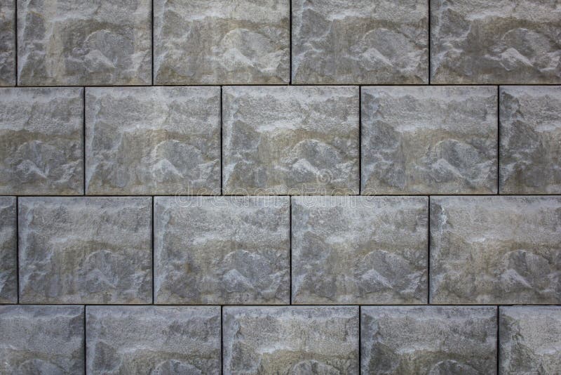 Stone Wall of Blue Gray Tiles. Rough Surface Texture Stock Photo ...