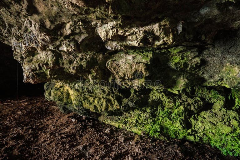 Stone wall in a cave, stock image. Image of environment - 203553425