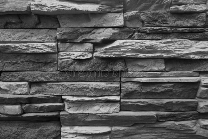 White Stacked Slabs Stone Wall Cladding Panels. Stock Image - Image of ...