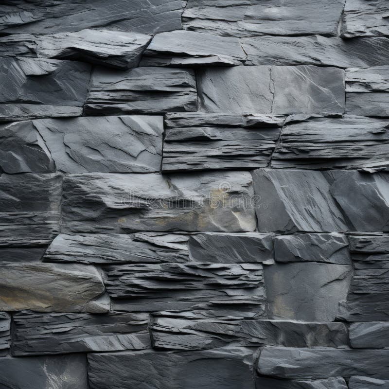 Black Slate Stone Wall stock illustration. Illustration of homogeneous ...