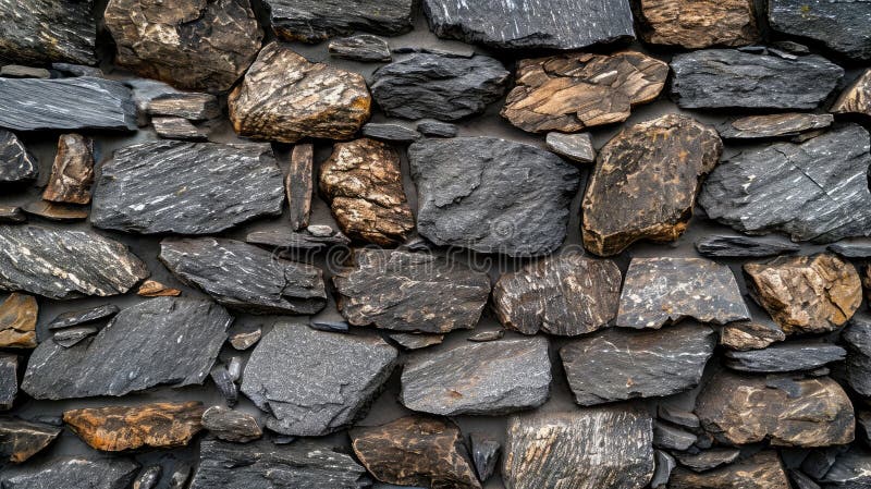 Stone Wall Constructed with Rocks Stock Illustration - Illustration of ...