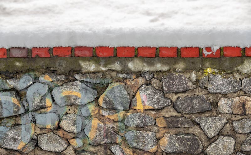 Stone wall covered by snow stock photo. Image of architecture - 140362540 Stone wall covered by snow stock photo. Image of architecture - 140362540