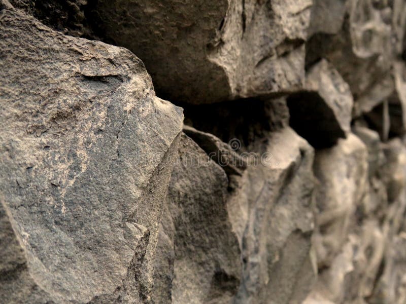 Sharp Edges of Stone Used As Brick for Wall. Stock Photo - Image of ...