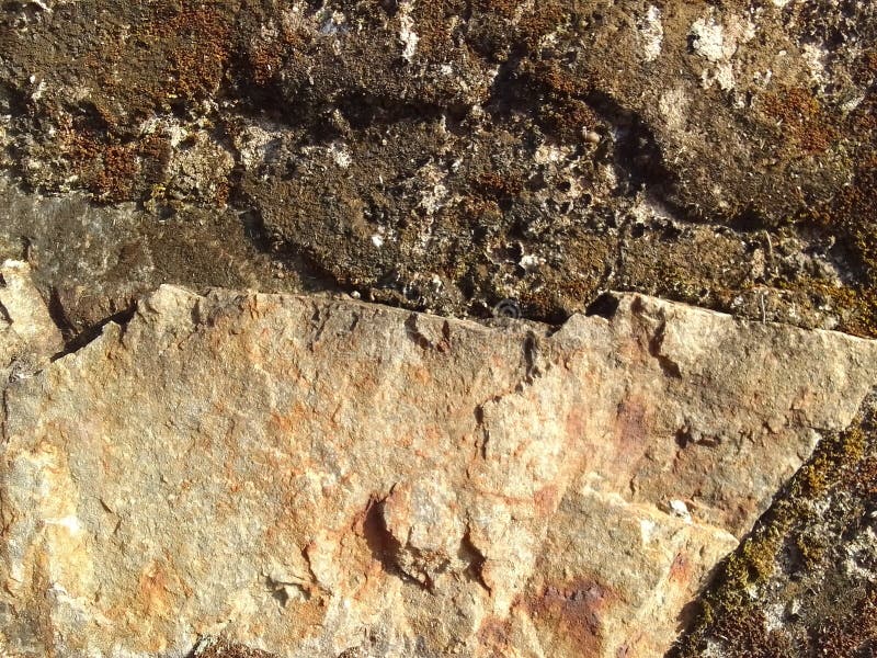 Stone Wall Decoration in the Morning Stock Image - Image of terrain ...