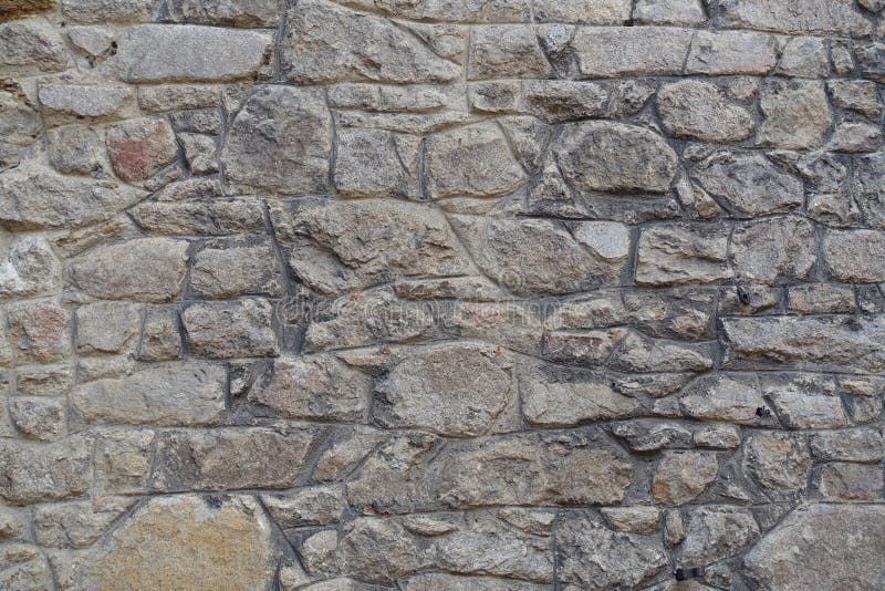 Stone Wall Different Types and Sizes of Stones Background Stock Photo ...