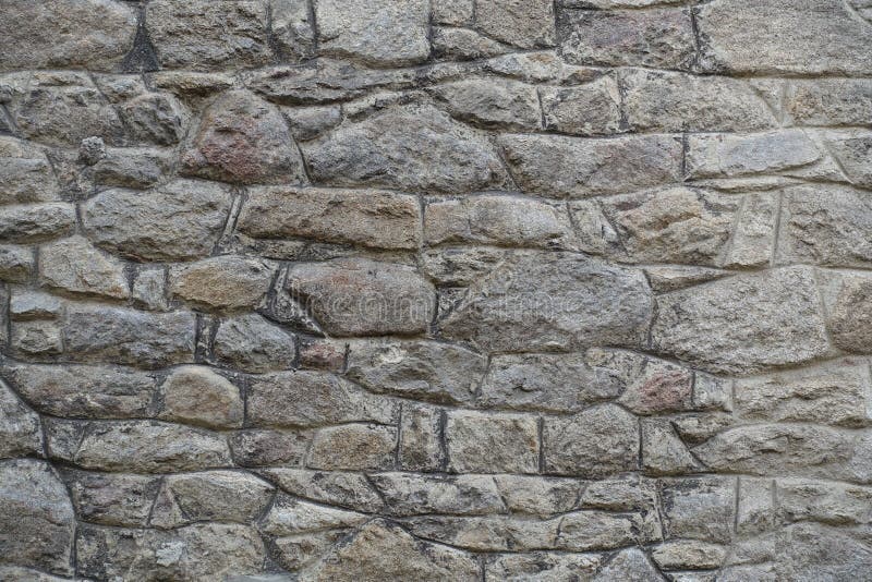 Stone Wall Different Types and Sizes of Stones Background Stock Image ...