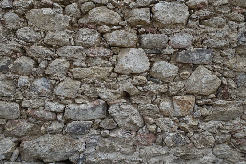Stone Wall Different Types and Sizes of Stones Background Stock Photo ...