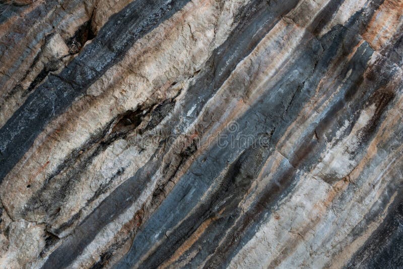 Stone Cliff Display Showcasing Intricate Patterns and Textures in ...