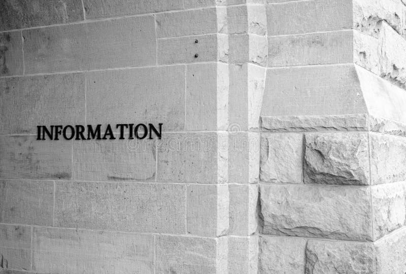 Signage for Information Desk in a Public Library Stock Image - Image of ...